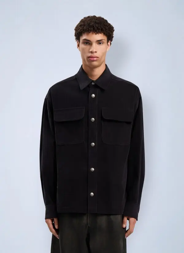 Palm Angels Classic Logo Corduroy Overshirt