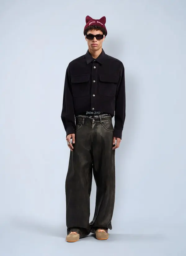 Palm Angels Classic Logo Corduroy Overshirt