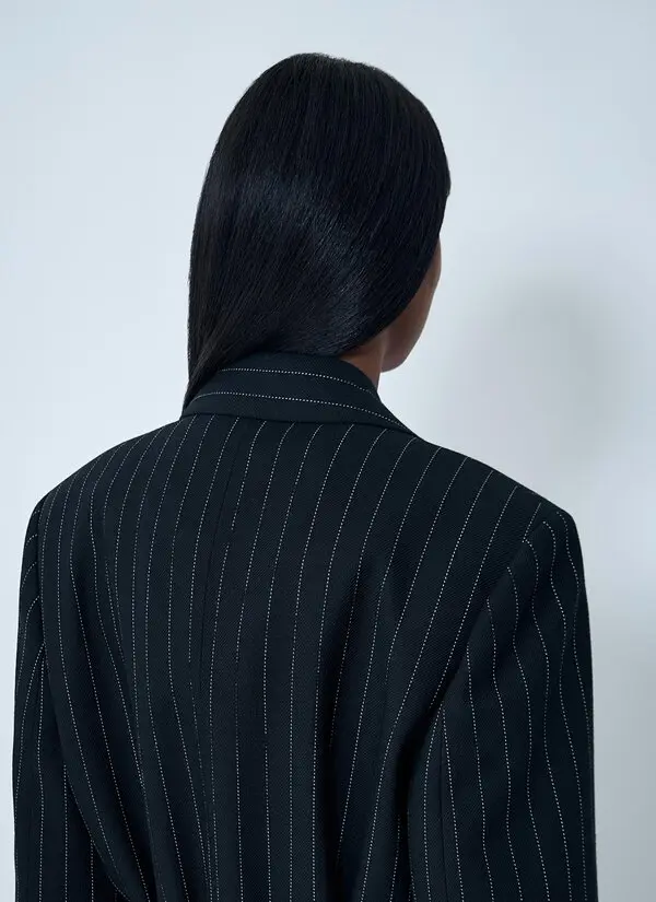 Acne Studios Belted Pinstripe Coat