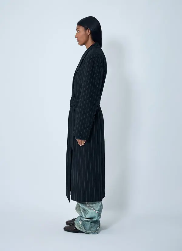 Acne Studios Belted Pinstripe Coat
