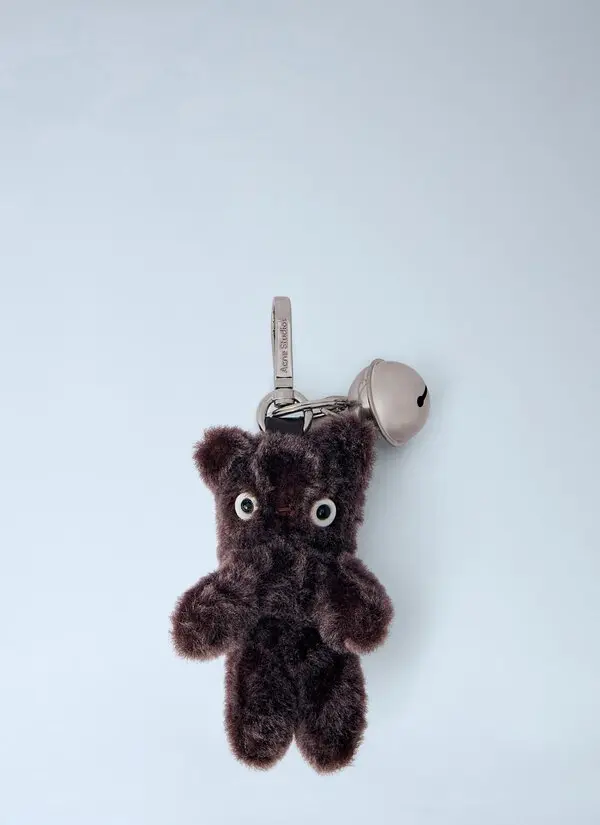 Acne Studios Teddy Bear Keychain - Brown