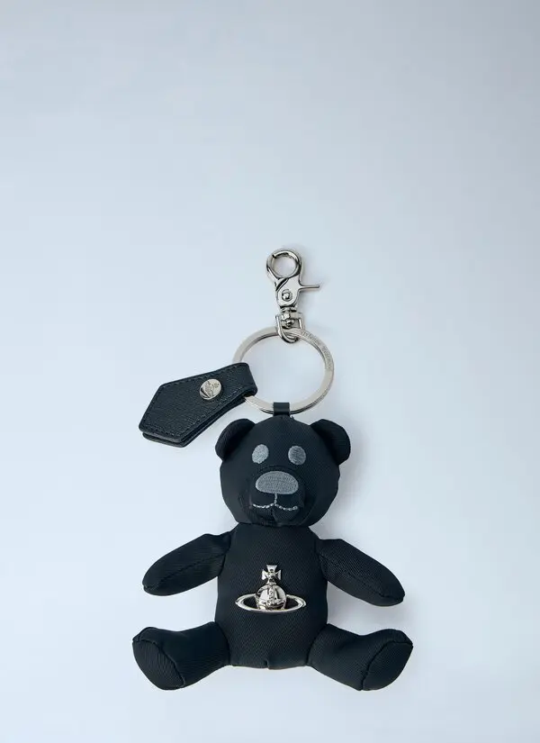 VIVIENNE WESTWOOD Bear Keychain With Logo Plaque
