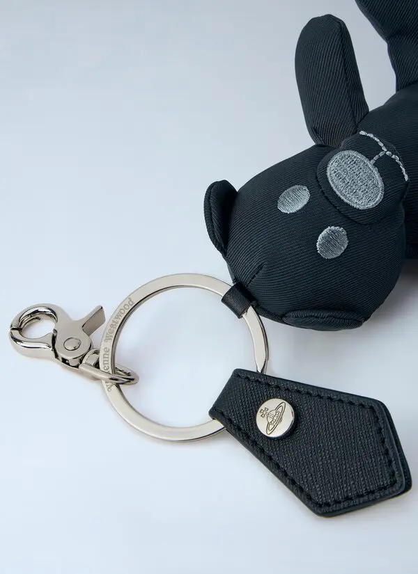 VIVIENNE WESTWOOD Bear Keychain With Logo Plaque