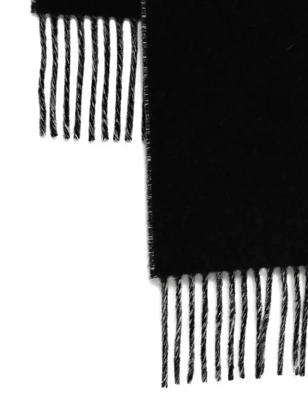Jacquemus Scarf With Embroidered Logo - Black