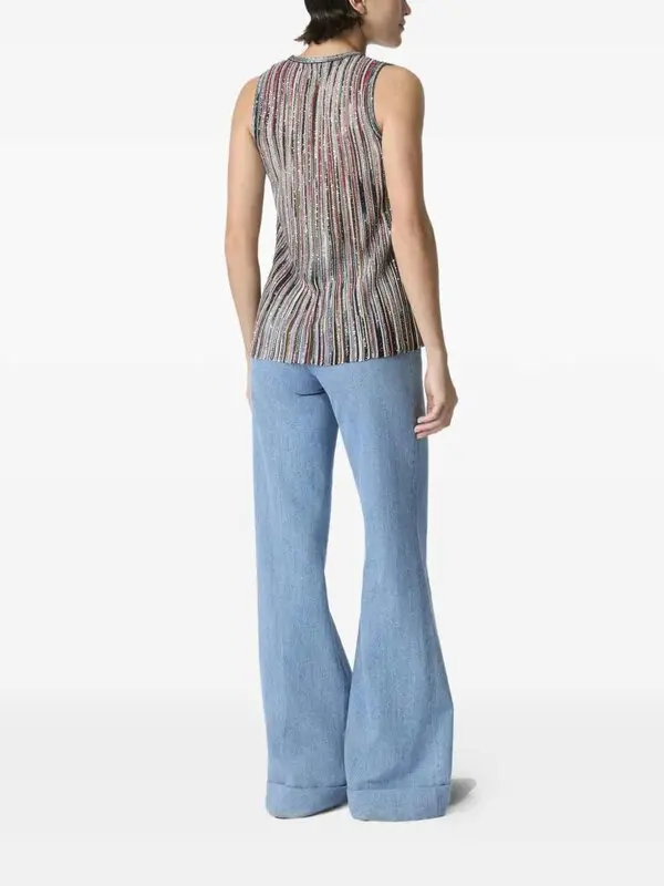 Missoni Striped Top Decorated With Sequins - Multicolor