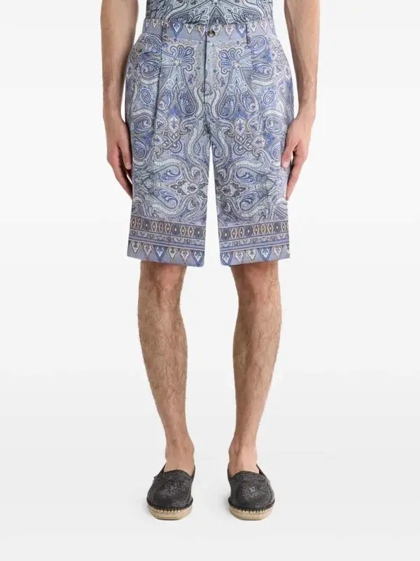 Etro Paisley Print Shorts