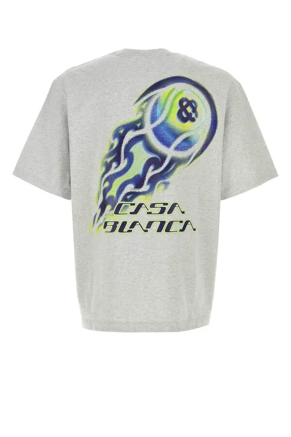 Casablanca Grey Cotton Oversize T-shirt - Gray