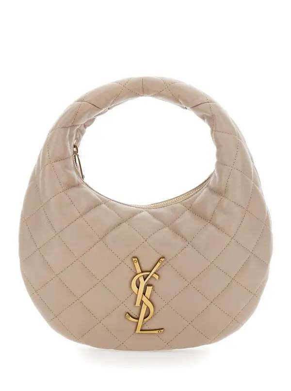 Saint Laurent Leather Icare Handbag - Cream