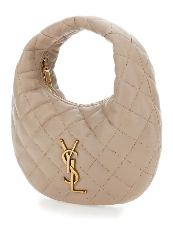 Saint Laurent Leather Icare Handbag - Cream