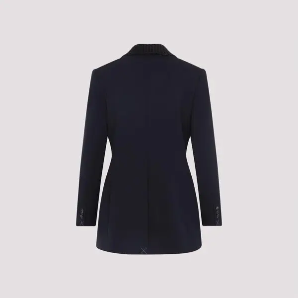 Bottega Veneta Intrecciato Collar Tuxedo Jacket - Blue