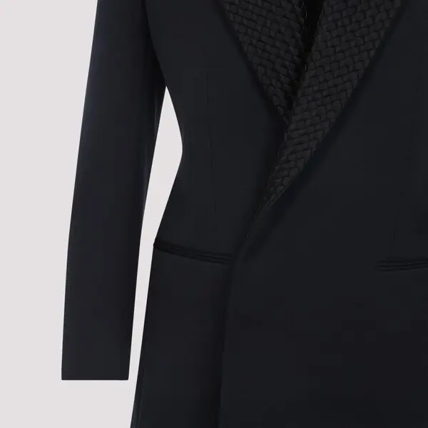 Bottega Veneta Intrecciato Collar Tuxedo Jacket - Blue