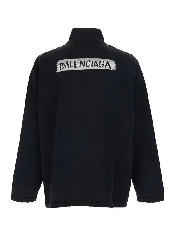 Balenciaga Cotton Half-zip Sweatshirt - Multicolor