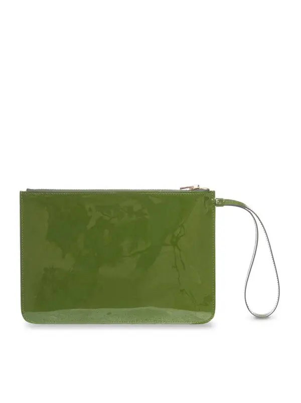 TOM FORD Patent Leather Clutch - Green