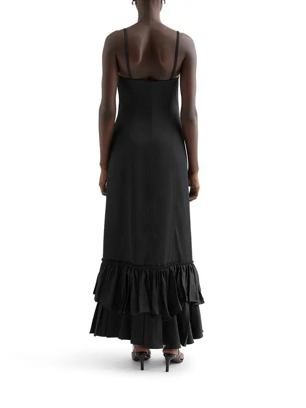 JIL SANDER Ruffled Silk Blend Dress