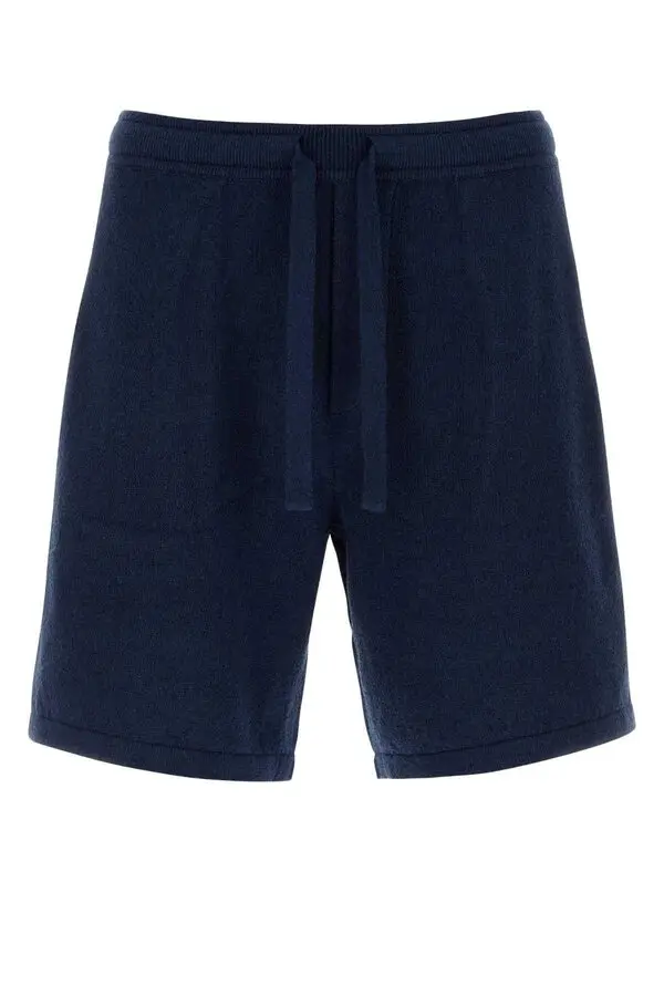 Dolce & Gabbana Navy Cotton Blend Bermuda Shorts
