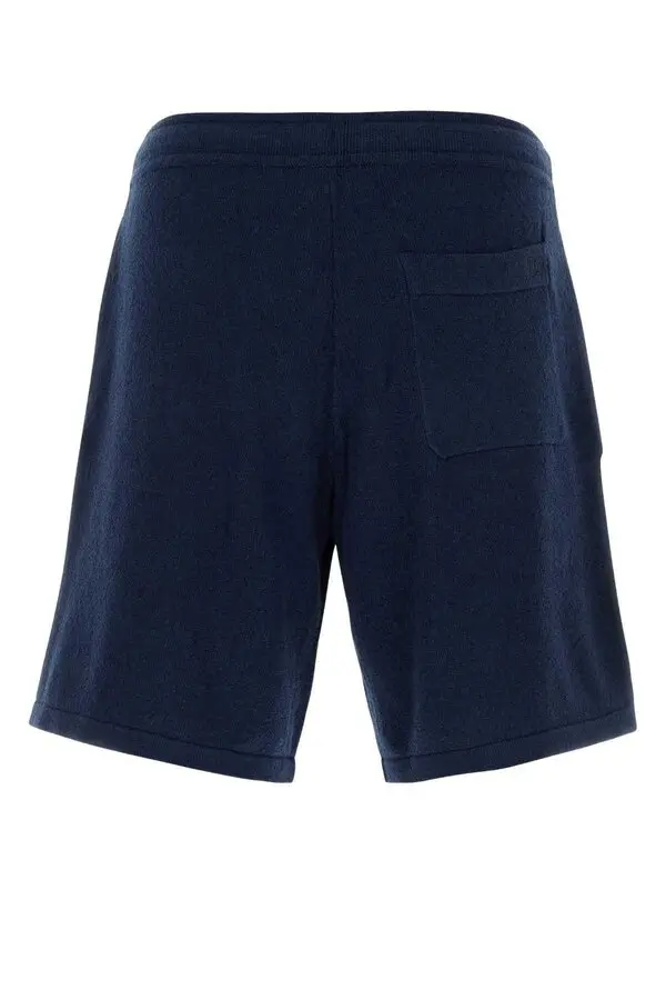 Dolce & Gabbana Navy Cotton Blend Bermuda Shorts