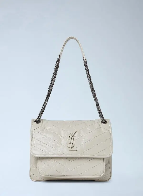 Saint Laurent Medium Niki Shoulder Bag - Cream