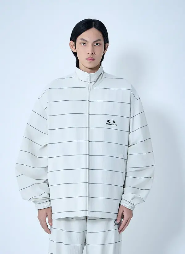 Balenciaga Striped Track Jacket - White