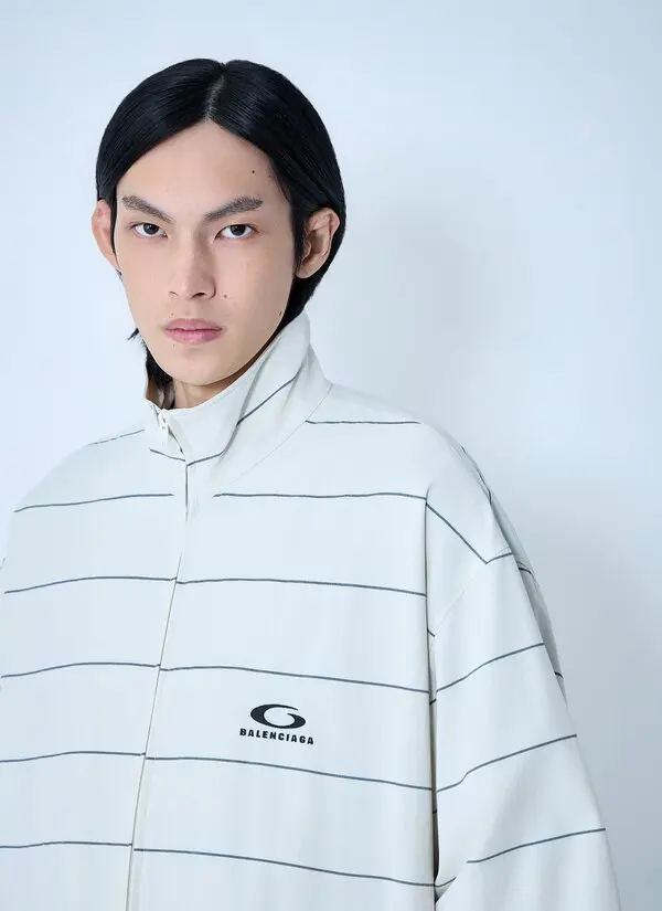 Balenciaga Striped Track Jacket - White