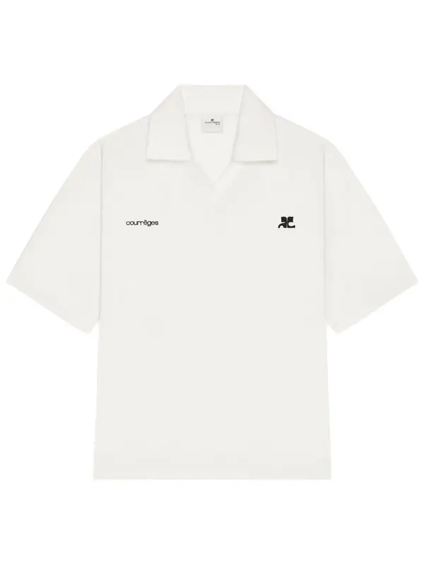 COURREGES Logo Polo Shirt - White