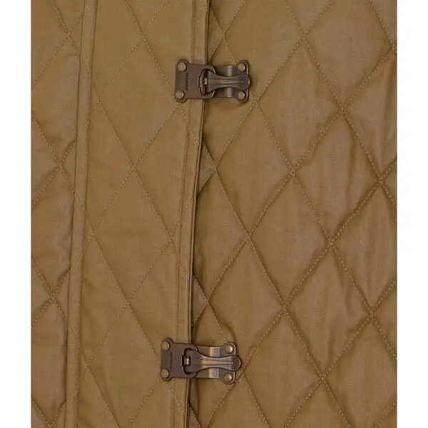 Burberry Heath Quilted Cape With Shearling Neck