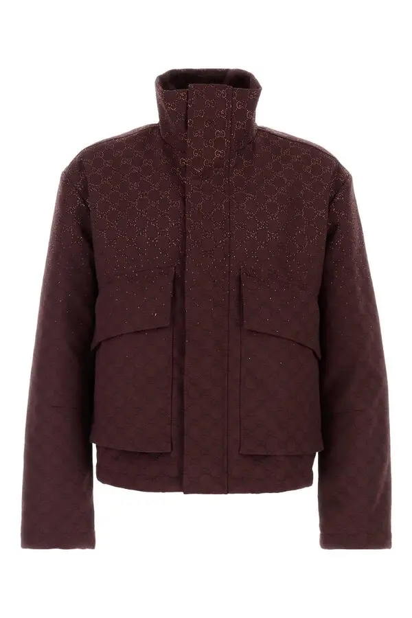 Gucci Gg Fabric Padded Jacket - Red