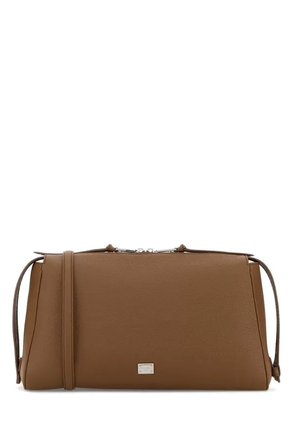 Dolce & Gabbana Camel Leather Vittoria Handbag