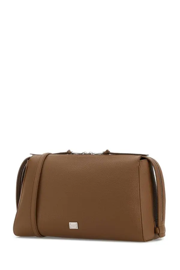 Dolce & Gabbana Camel Leather Vittoria Handbag