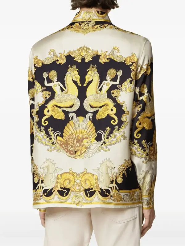 Versace Coral Theatre Silk Shirt