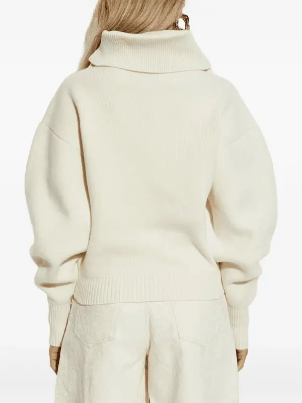 Jacquemus Embroidered Football Sweater - White