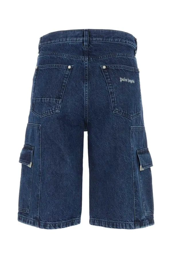Palm Angels Denim Bermuda Shorts
