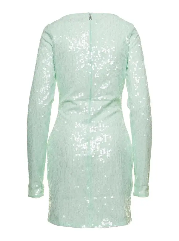 ROTATE BY BIRGER CHRISTENSEN Sequined Long Sleeve Mini Dress - Multicolor