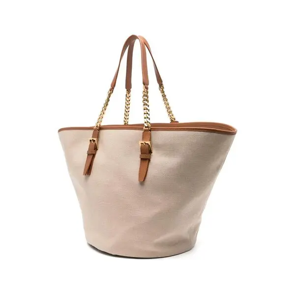 Saint Laurent Neutrals Tote Bags