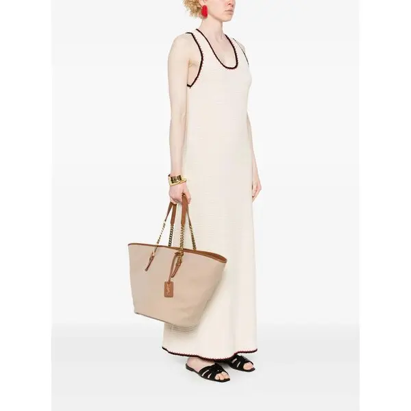 Saint Laurent Neutrals Tote Bags