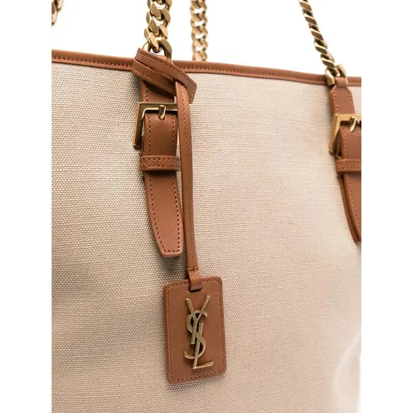 Saint Laurent Neutrals Tote Bags