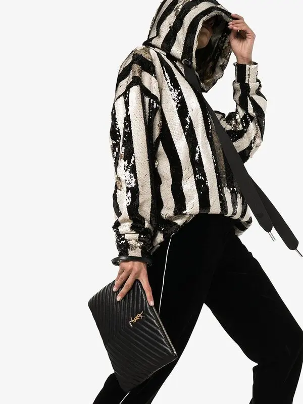 Saint Laurent Cassandre Matelassé Leather Tablet Pouch