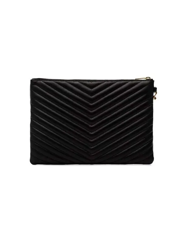 Saint Laurent Cassandre Matelassé Leather Tablet Pouch
