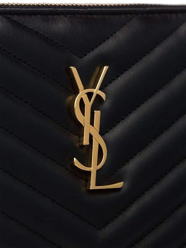 Saint Laurent Cassandre Matelassé Leather Tablet Pouch