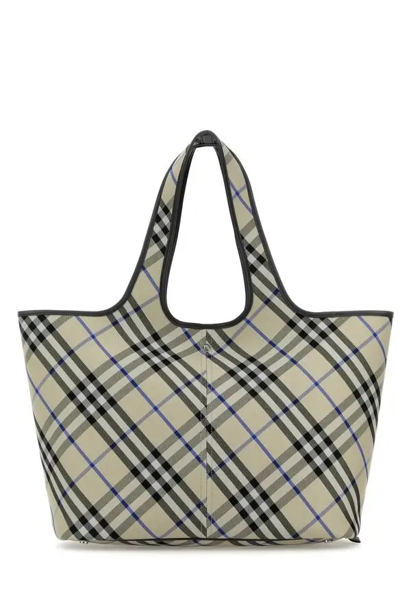 Burberry Embroidered Canvas Shopping Bag - Multicolor