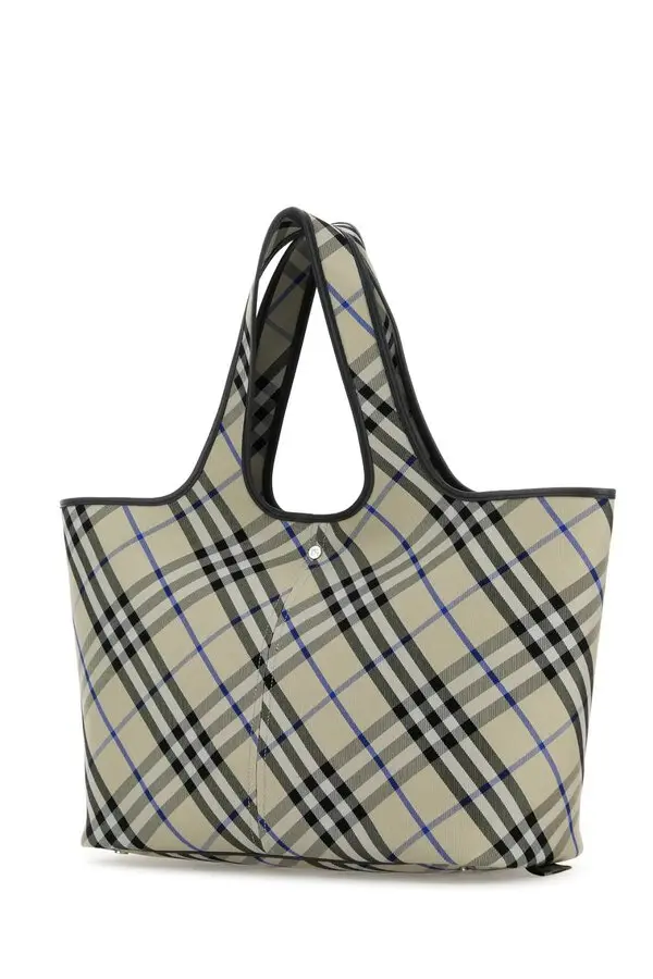 Burberry Embroidered Canvas Shopping Bag - Multicolor