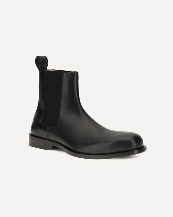 Loewe Bobine Chelsea Ankle Boots In Polished Calfskin