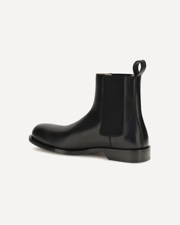 Loewe Bobine Chelsea Ankle Boots In Polished Calfskin