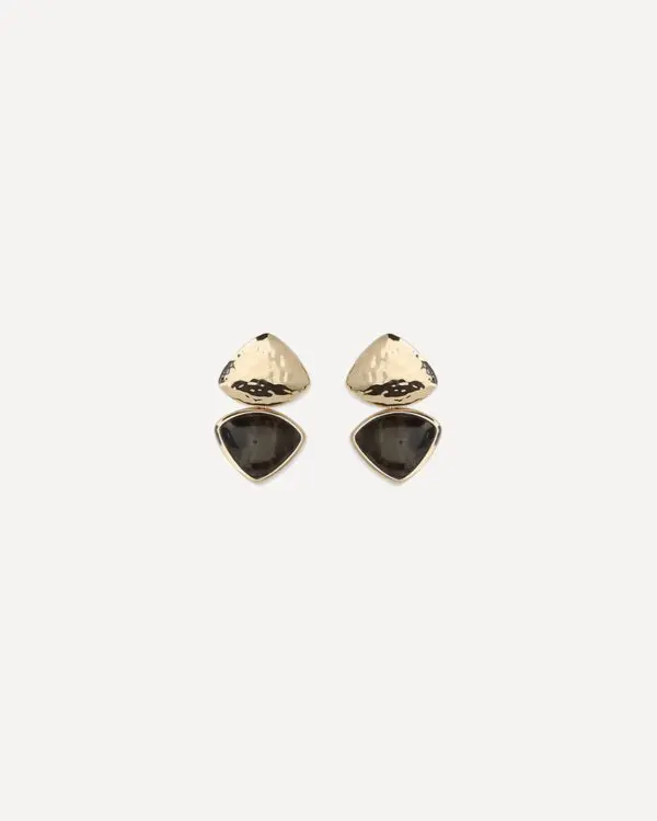 SELF-PORTRAIT Two-tone Speckled Enamel Earrings