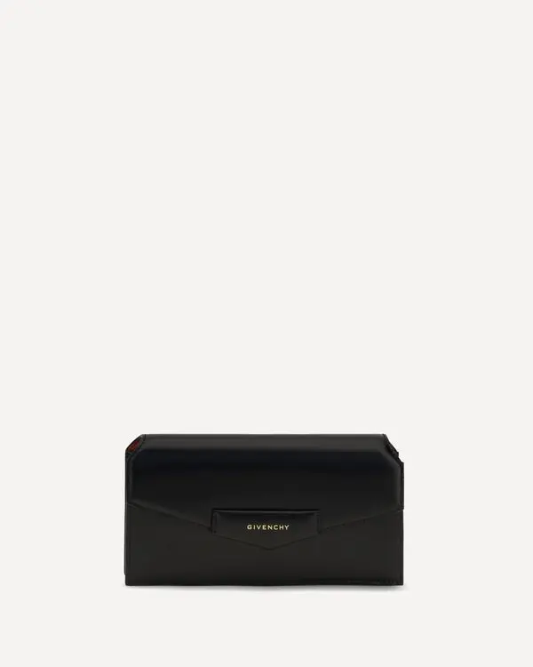 Givenchy Antigona Box Leather Pouch With Chain - Black