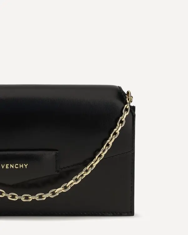 Givenchy Antigona Box Leather Pouch With Chain