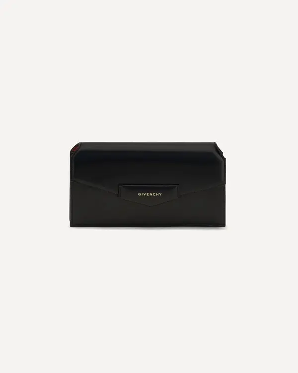 Givenchy Antigona Box Leather Pouch With Chain - Black