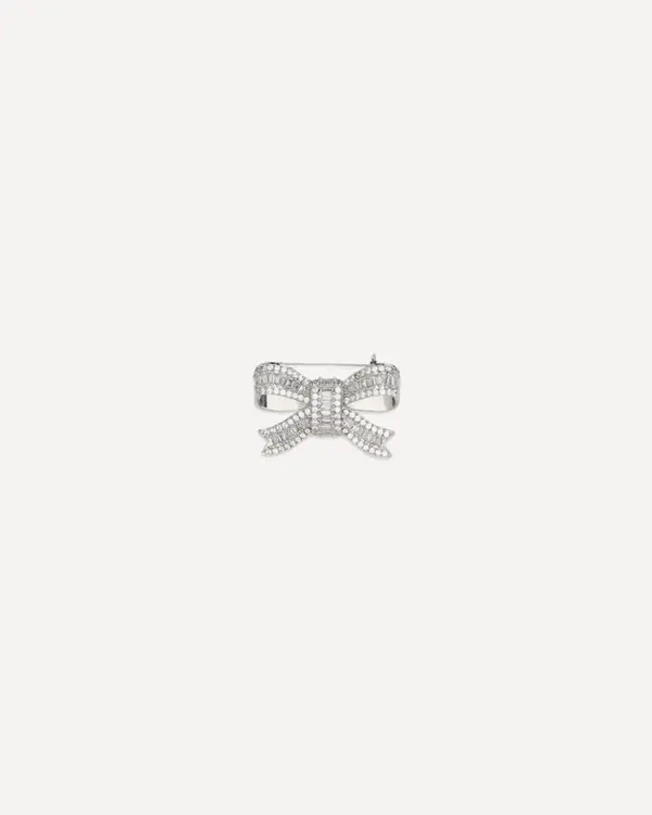 SELF-PORTRAIT Crystal Bow Brooch