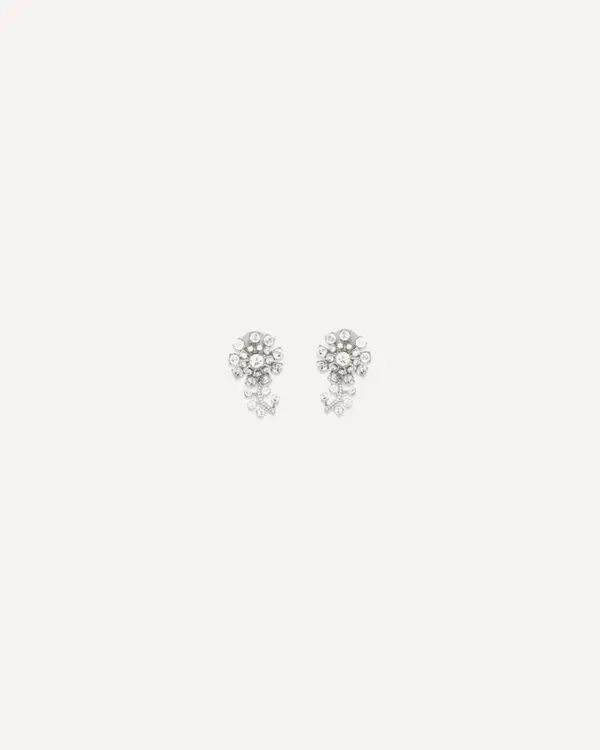 SELF-PORTRAIT Crystal Flower Earrings