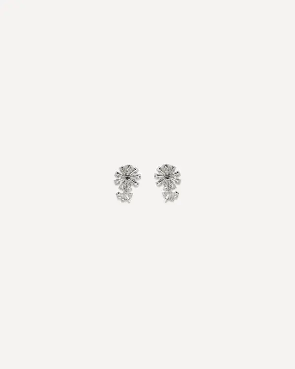 SELF-PORTRAIT Crystal Flower Earrings