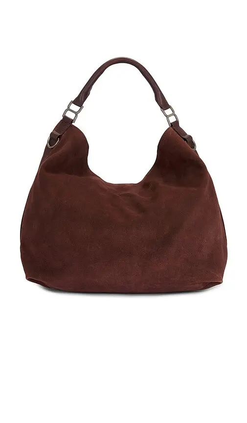 Free People Suzie Suede Slouch Tote In Brown